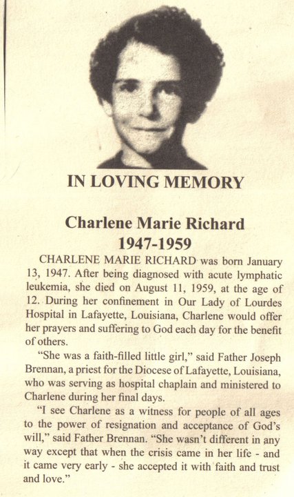 Charlene Richard Obituary | Our Lady Queen of All Saints Catholic ...